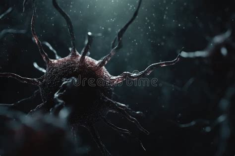 A Close Up View Of A Cell Membrane Under Dark Field Conditions