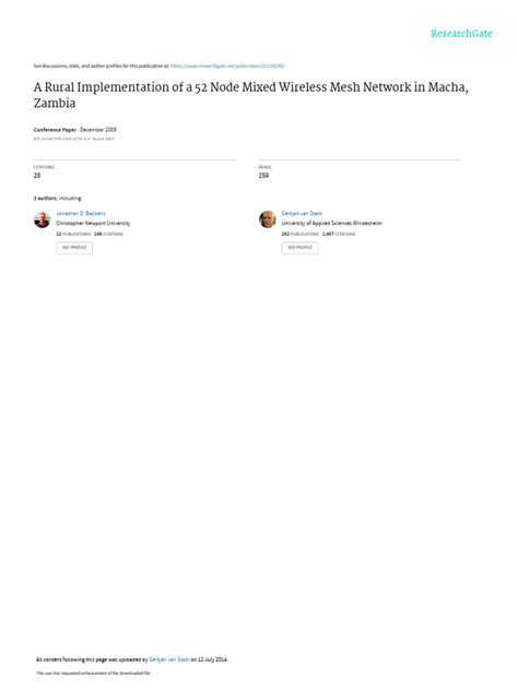 A Rural Implementation Of A 52 Node Mixed Wireless Pdf Computer Network Ieee 80211