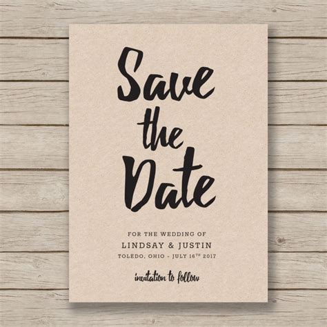 Save The Date Template Editable By You In Word Diy Wedding