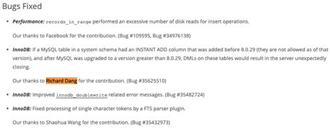Greatsql社区与amazon、facebook、tencent共同被mysql致谢 个人文章 Segmentfault 思否
