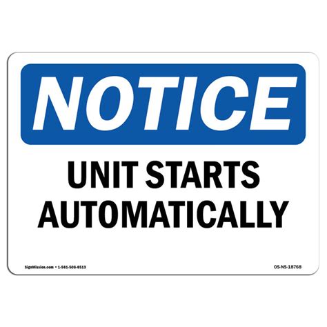 Signmission Notice Unit Starts Automatically Sign Wayfair