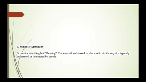 Lecture 2 Types Of Ambiguity Natural Language Processingnlp Youtube