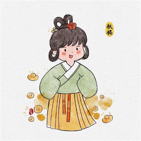 可爱卡通汉服小人q版动漫人物 伤感说说吧