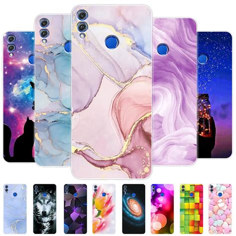 For Honor 8x Case Honor 8c Cover Clear Soft Tpu Silicone Back Cases For