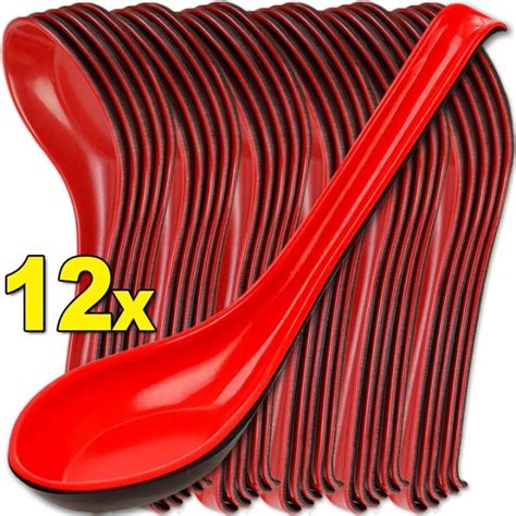 12x Mighty Porcelain Anti Shock Spoons Japanese Rice Scoops Dumpling