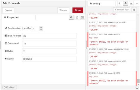 Node Red I C Error Enxio No Such Device Or Address General Node Red Forum