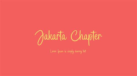 jakarta chapter font download free for desktop and webfont