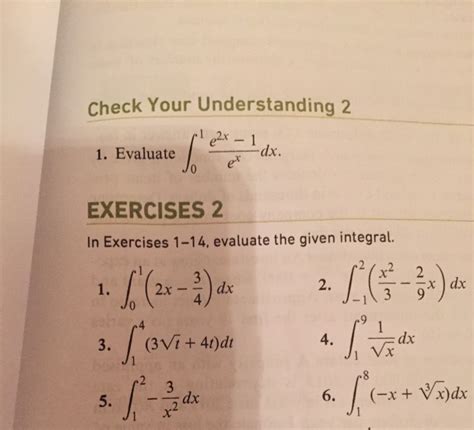 Solved Check Your Understanding 2 1 Evaluate Exercises 2 In