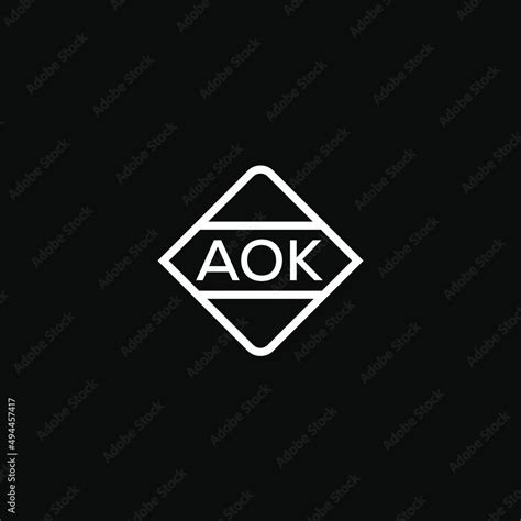 Aok Letter Design For Logo And Iconaok Monogram Logovector
