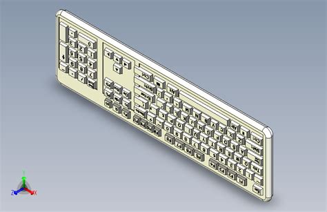 键盘 Solidworks 2018 模型图纸免费下载 懒石网