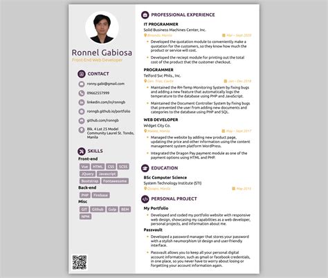 GitHub Ronngb Resume