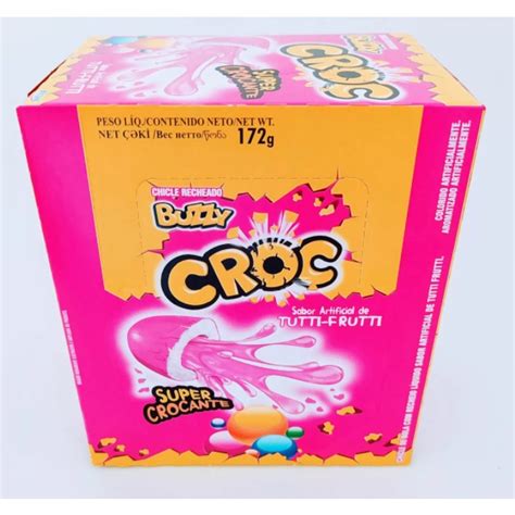 Chiclete Recheado Buzzy Croc Chicle Tipo Babaloo 172g 40 Unidades Tutti