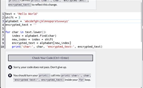 Learn String Manipulation By Building A Cipher Step 39 Python The