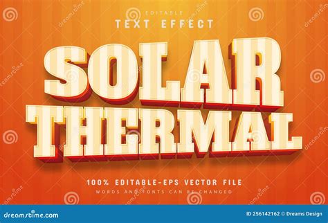 Solar Thermal Text Effect Stock Vector Illustration Of Effect 256142162