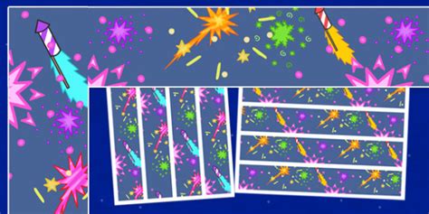 Firework Bonfire Night Display Borders Display Border