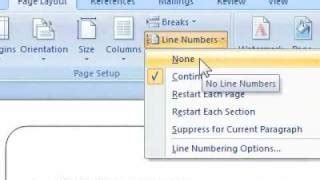 Ms Word Remove Line Numbers From One Page Boxview