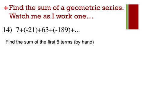 PPT Geometric Sequences Series PowerPoint Presentation Free Download ID 9498788