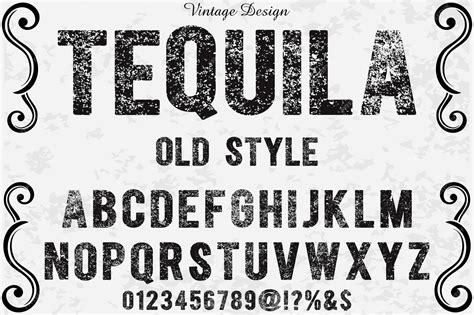 Premium Vector Tequila Font Typeface Premium Vector Tequila Font Typeface
