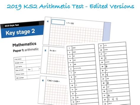 Edited 2019 Ks2 Arithmetic Tests Teaching Resources