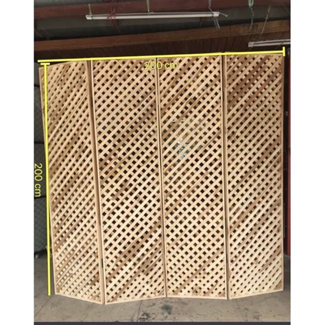 ฉากกั้นไม้สักแท้ สูง1 8 2เมตร กว้าง2เมตร ระแนงบังตา ระแนงกั้นห้อง กั้นสวน แต่งสวน Nobpha9