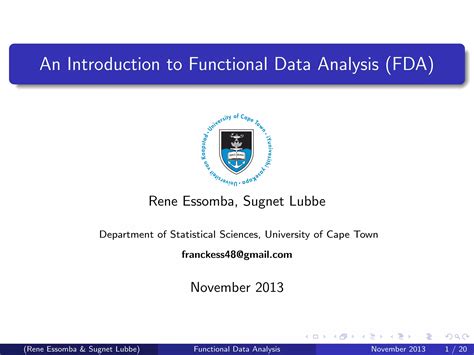 Introduction To Functional Data Analysis Ppt