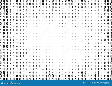 Binary Computer Code Halftone Pattern Stock Vector Illustration Of
