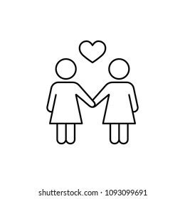 Sex Relationship Gender Symbols Line Vector Stock Vector Royalty Free 1099483421