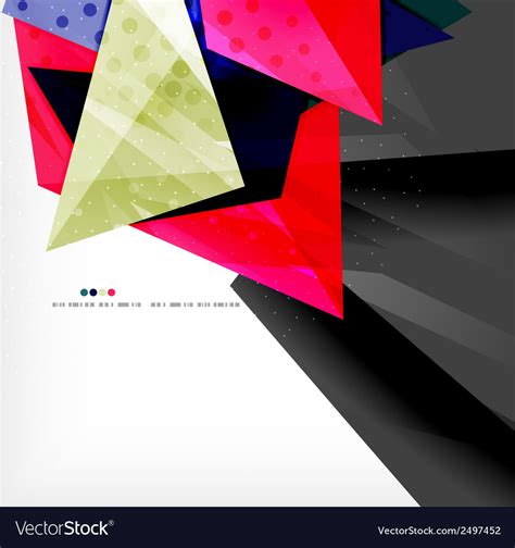 Abstract Colorful Overlapping Composition Vector Image