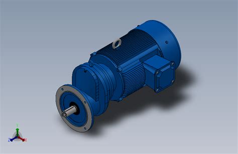 Rxf87法兰轴伸式安装斜齿轮减速机rx87 Y15 4p 160l M1 0° Φ300solidworks 2018模型图纸下载 懒石网