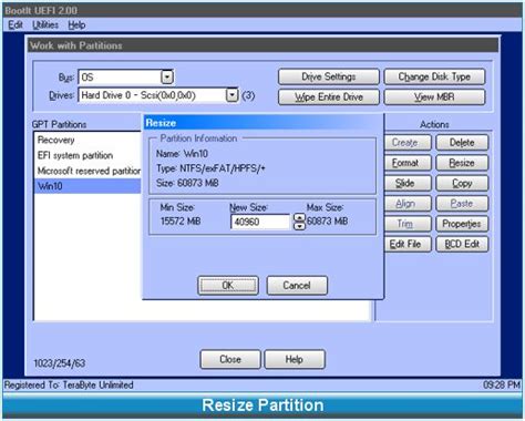 Bootit® Uefi Screen Shots Terabyte Unlimited
