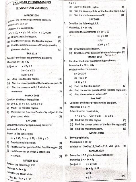 Chapter 12 Linear Programming Pdf
