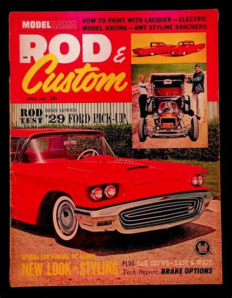 Rod And Custom Magazine April 1962 Vintage Classic Hot Rod Car Photos