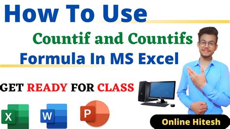 How To Use Countif And Countifs Formula In Ms Excel Count Formula Ka Use Kaise Kare In Hindi
