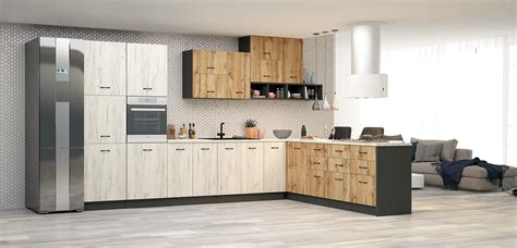 Колонен кухненски шкаф Верона B66 Пасифик бял крафт Шкафче