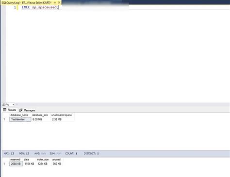 Sql Serverda Veri Tabanı Boş Alanı Bulmak Sql Server Eğitimleri