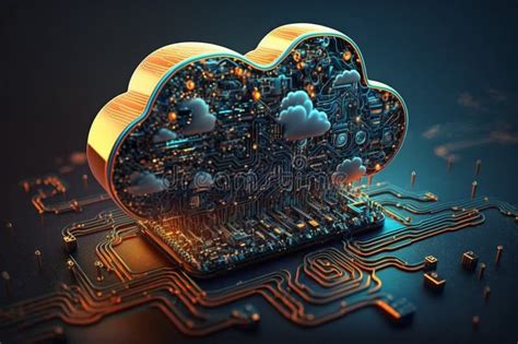 Cloud Technology Computing Big Database Data Center Concept