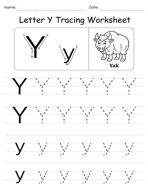Printable Letter Y Tracing Worksheets Free Download And Print For You