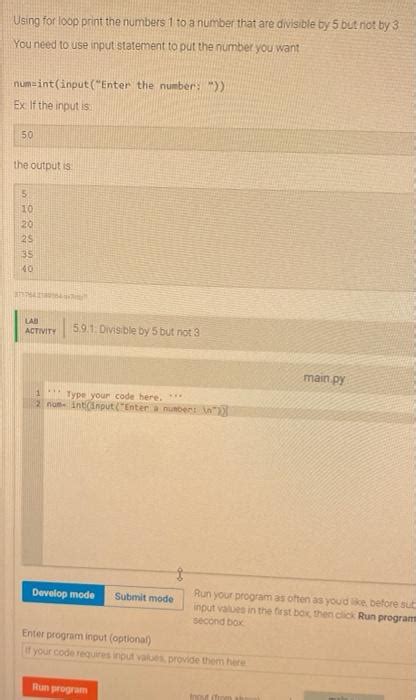 Solved Using For Loop Print The Numbers 1 To A Number That