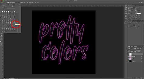 Colored Light Text In Photoshop Design Bundles