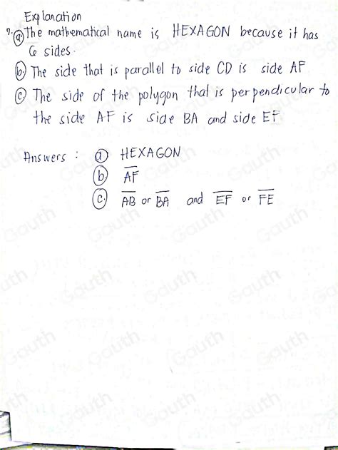 Solved 7 Here Is Polygon Abcdef On A Square Grid A Write Down The