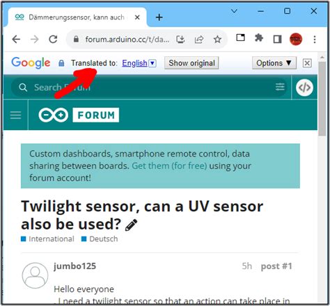Setting For Translating Entire Post Website And Forum Arduino Forum