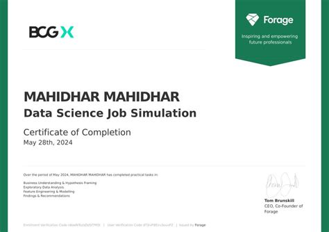 Completed Data Science Job Simulation Nallapaneni Mahidhar Posted On The Topic Linkedin