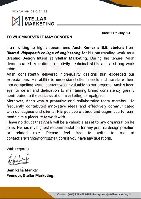 Ansh Kumar On Linkedin Thrilled To Complete My Internship At Stellar Solutions As A Graphic