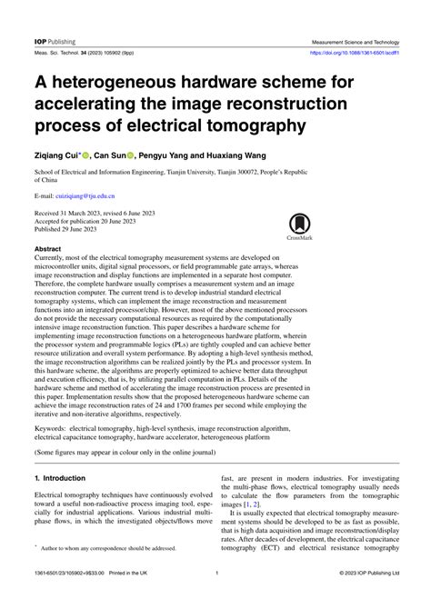 A Heterogeneous Hardware Scheme For Accelerating The Image Reconstruction Process Of Electrical