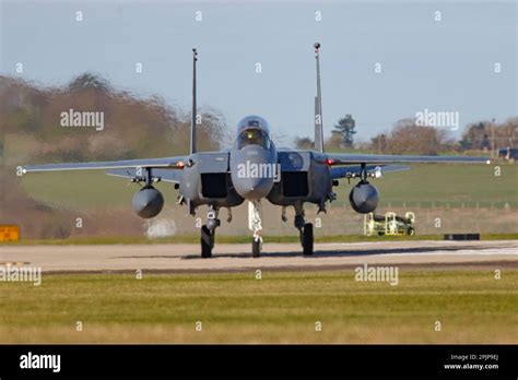 A Usafe F 15e Fighter Jet At Raf Lakenheath In Suffolk England 2rd
