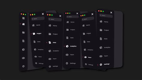 Slide Out Menu On Behance