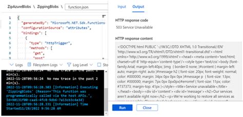 503 Service Unavailable Issue On Executing The Function App · Issue 4 · Joseftwjosfiles · Github