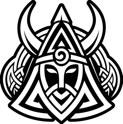 A Solid Style Icon Of Viking Helmet Symbol 55806389 Vector Art At Vecteezy
