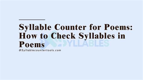 How To Count Syllables In Poems Like A Pro 2025 Ai Checker