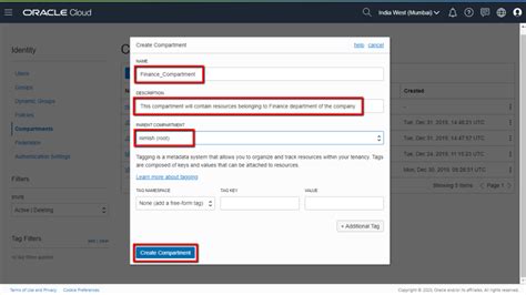 How To Create A Compartment In Oracle Cloud Infrastructure Oci
